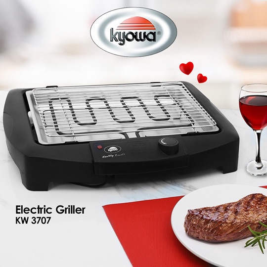 KYOWA Electric Griller with Stainless Steel Grill for Barbeque Grill KW ...