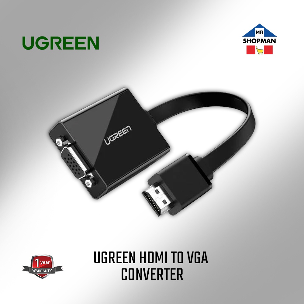 UGREEN 40248 HDMI to VGA Converter w/ 3.5mm 25cm Stereo Audio Adapter | Shopee Philippines