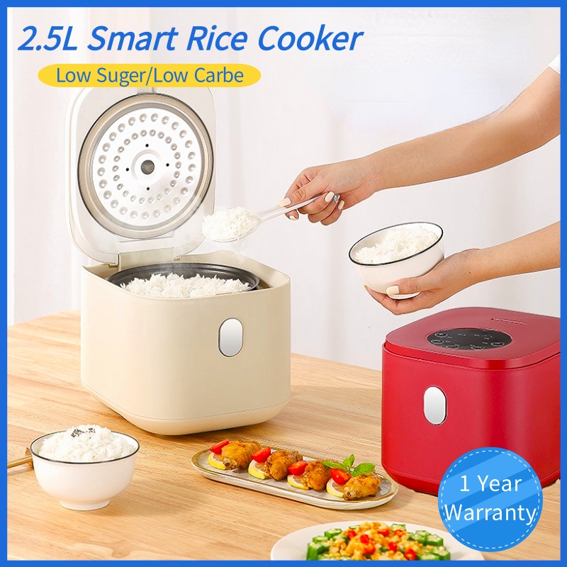2.5L Low Sugar Rice Cooker Household Non-Stick Pan With Steamer LCD ...