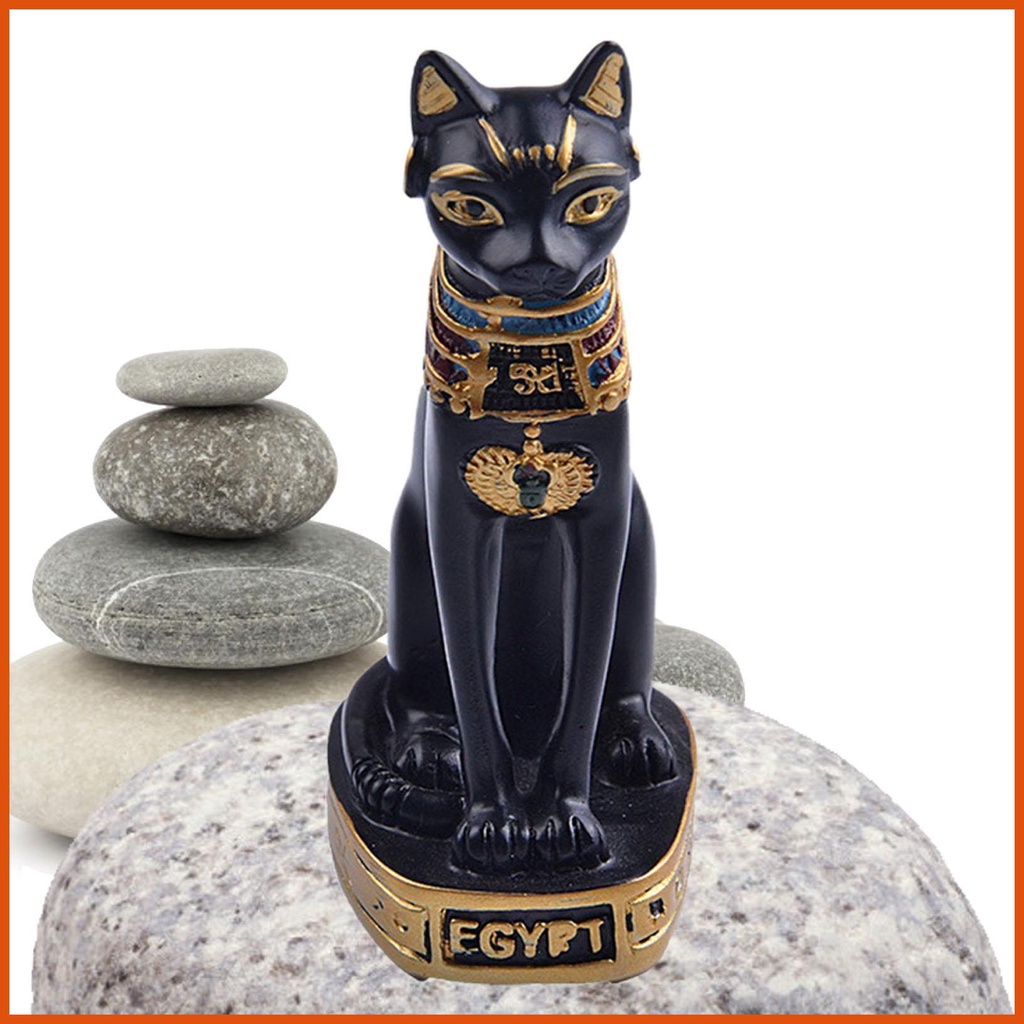 Bastet Statue Egypt Goddess Bastet Sculpture Vintage Resin Animal Craft ...