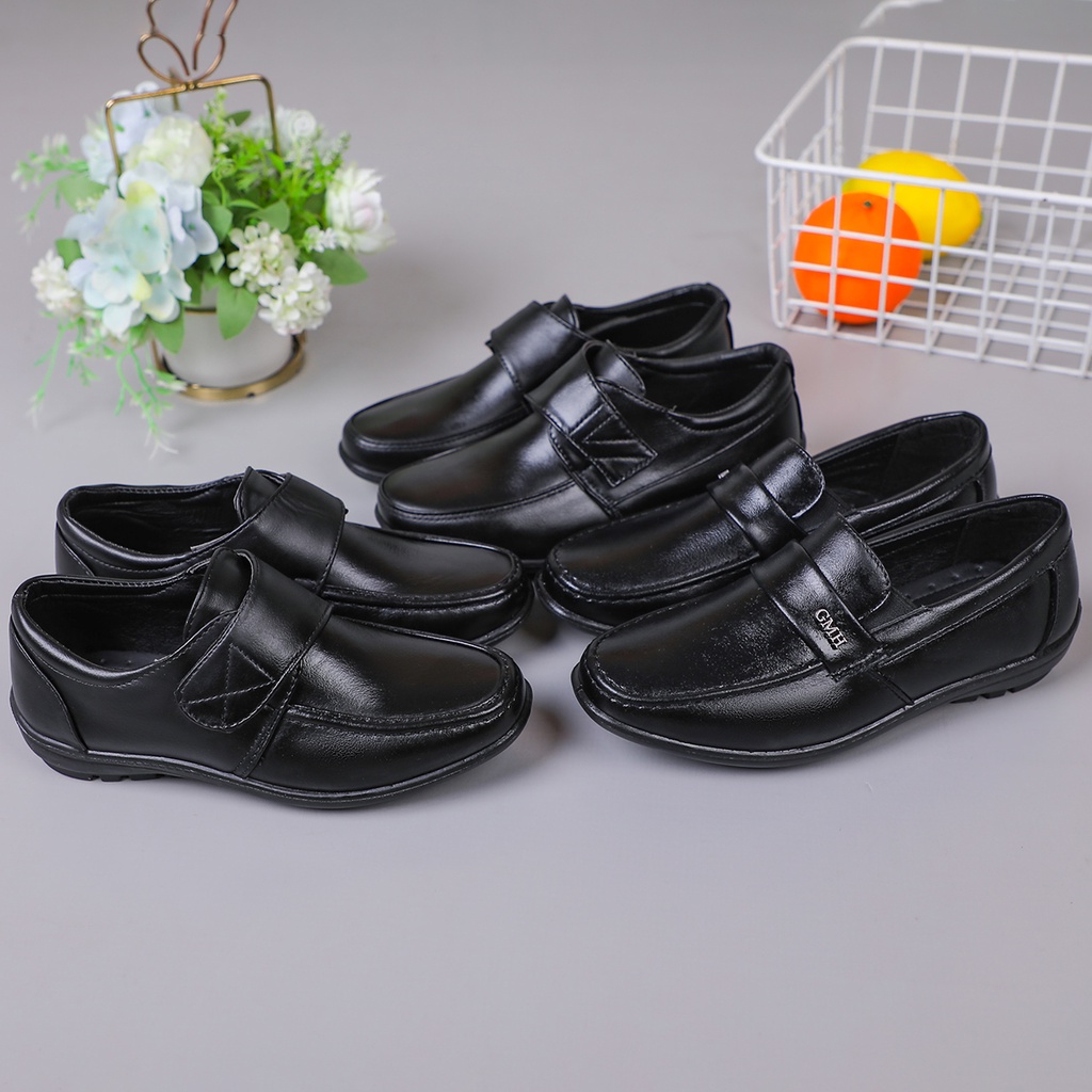 QQ Black shoes for kids boy school formal shoe for kids size 28-37 ...
