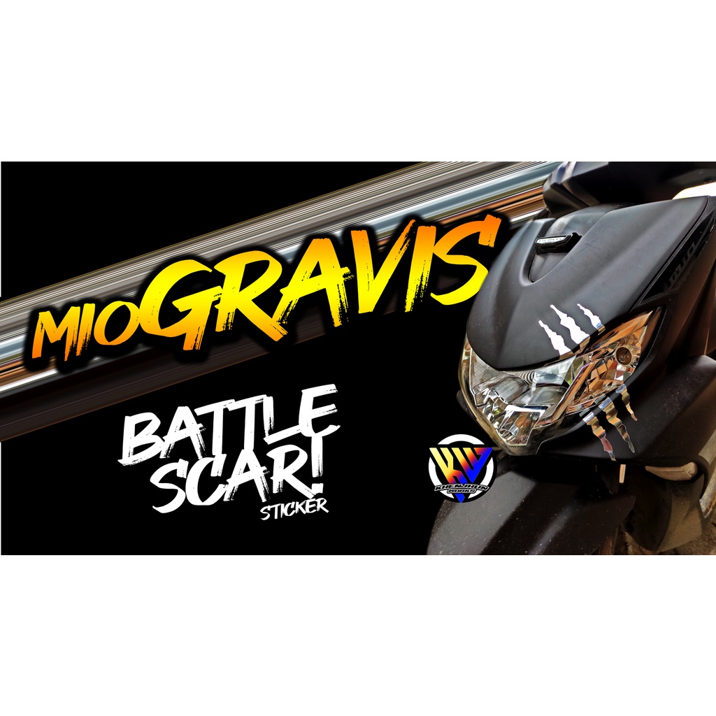 Yamaha Mio Gravis Battle Scar Sticker Weatherproof | Shopee Philippines