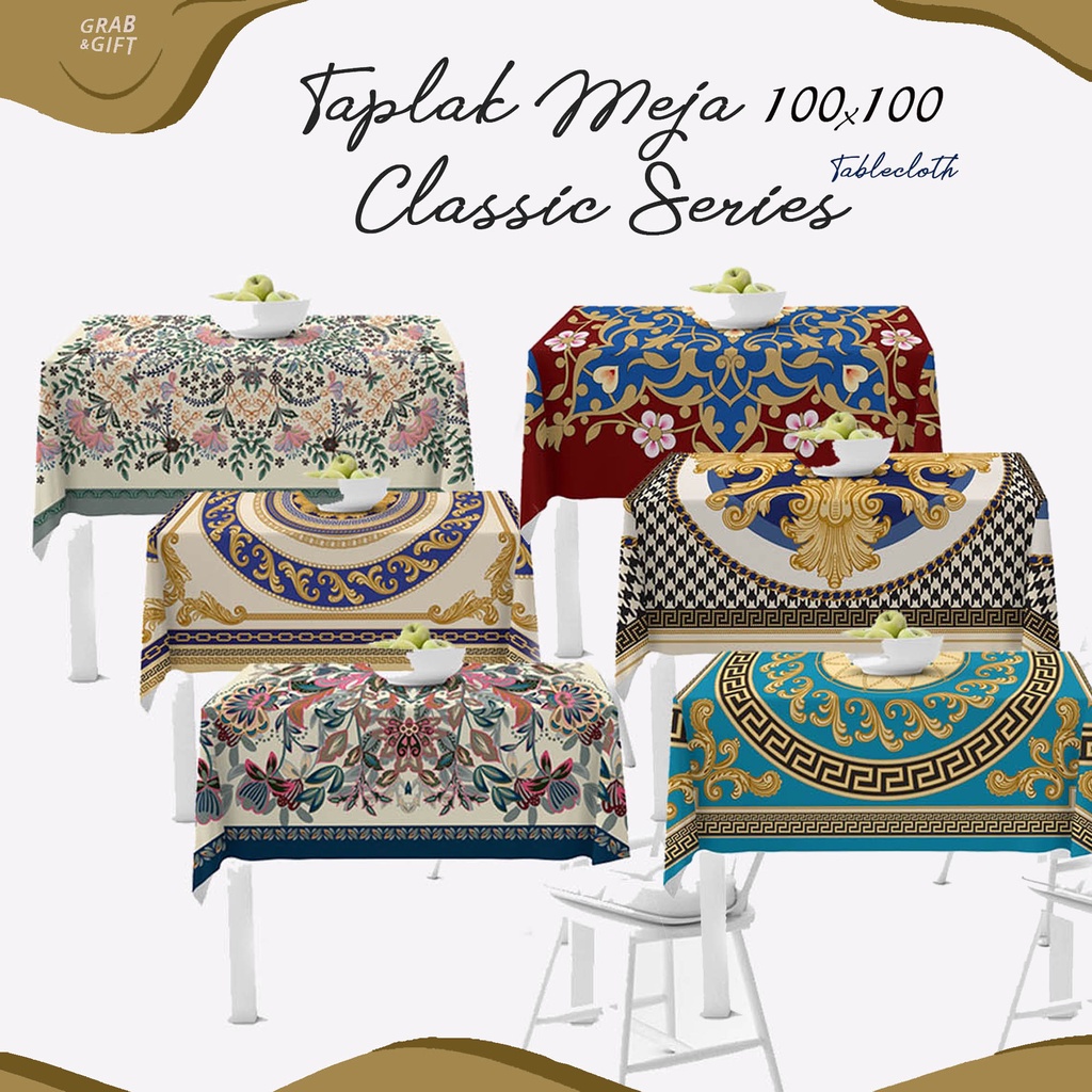 Table Cloth 100x100 cm Classic Style Luxury Versacee Middle Eastern ...