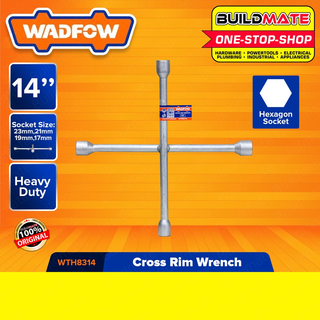 Buildmate x WADFOW Cross Rim Wrench 14" Inch | 16" Inch Lug Wrench 4 ...