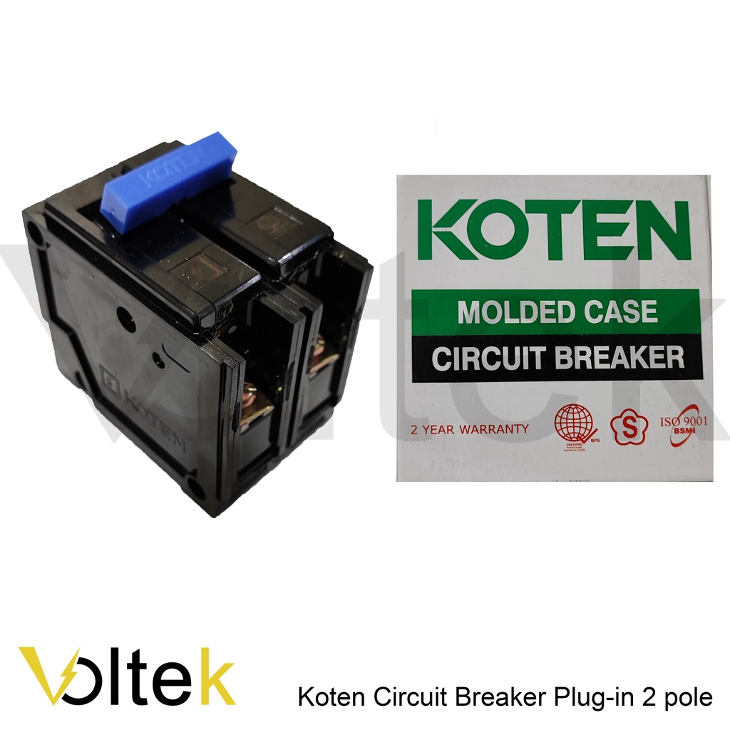 koten circuit breaker plug in or bolt on 2 pole KCB 15a 20a 30a 40a 60a 100a | Shopee Philippines