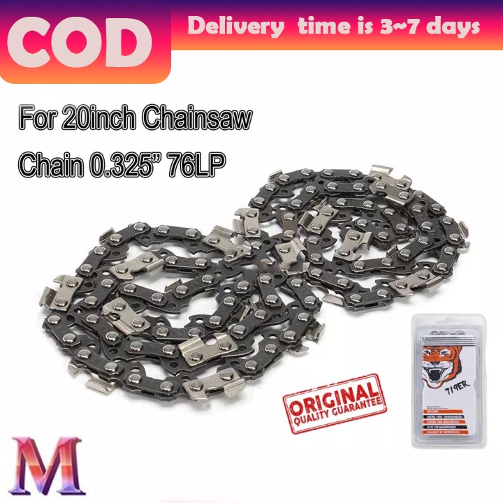 20inch 76Teeth Chainsaw Chains Angle Blade Chain Saw Guide Bar Chains ...