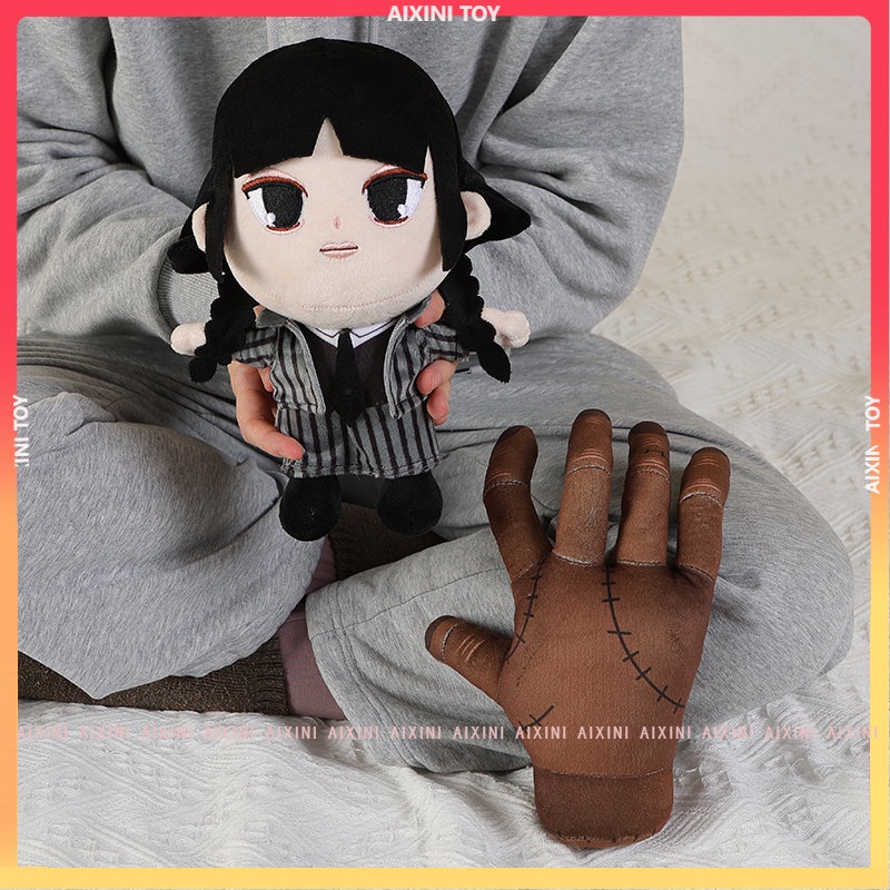 In Stock! Wednesday Addams Doll Plush, Wednesday Addams Merchandise ...