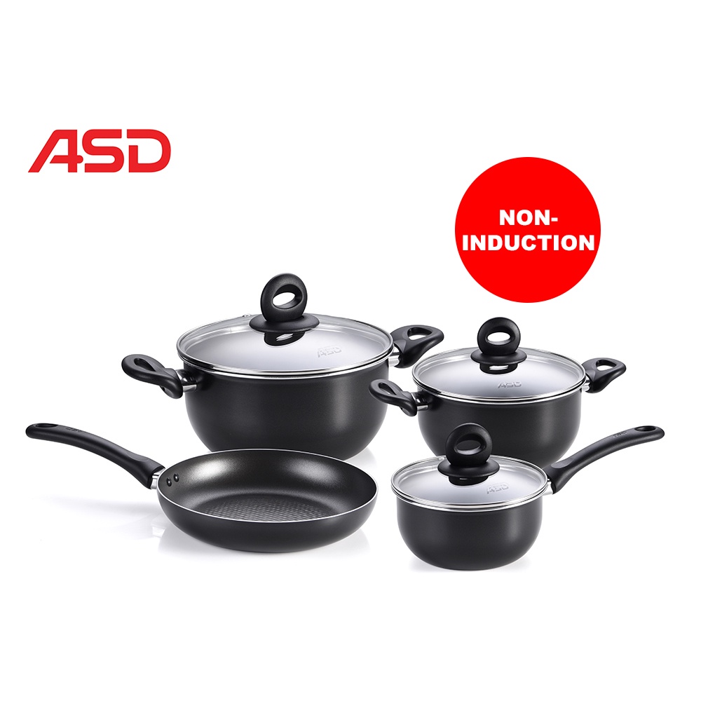 ASD Non-Stick Cookware Set 7pcs | Shopee Philippines