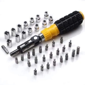 41-PIECE BIT AND SOCKET SET SCREW DRIVER PHILIP SCREW REVERSIBLE SCREW ...