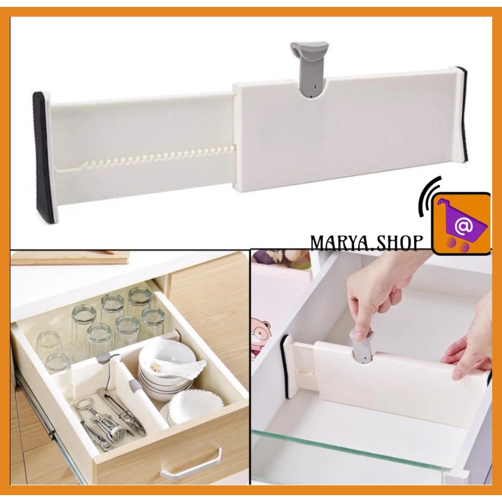 MARYA.SHOP 1pc Drawer Divider Adjustable Spring Expandable Bedroom ...