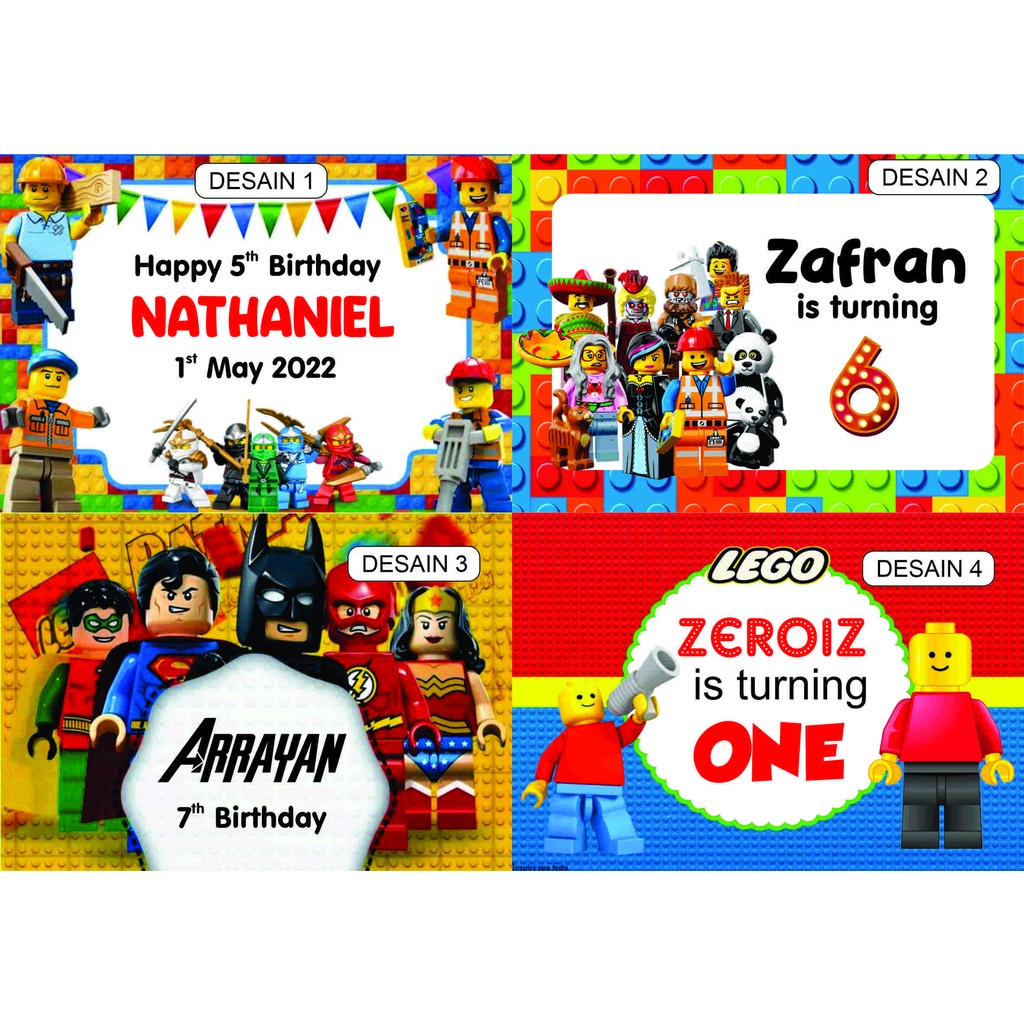 LEGO MOTIF GOODYBAG BENTO LABEL STICKER | Shopee Philippines