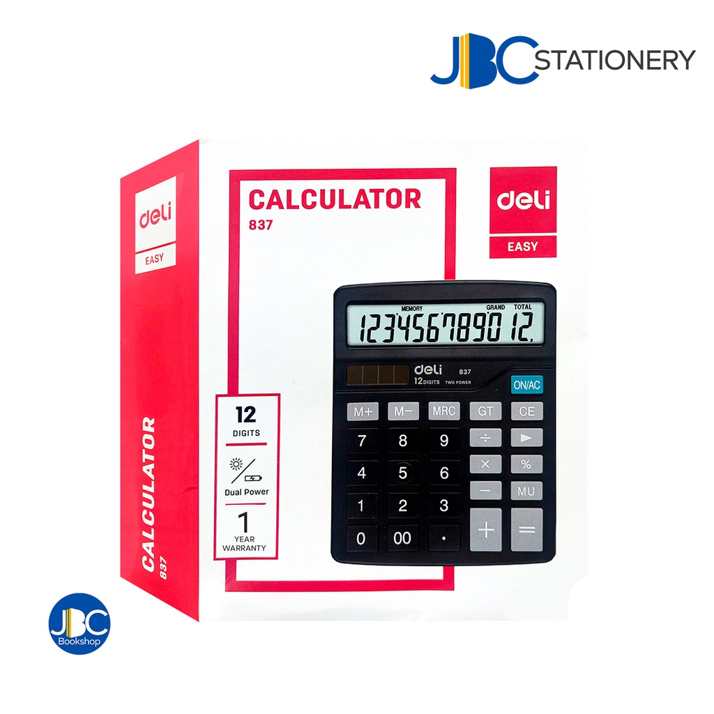Deli 837 Calculator 12 Digits | Shopee Philippines