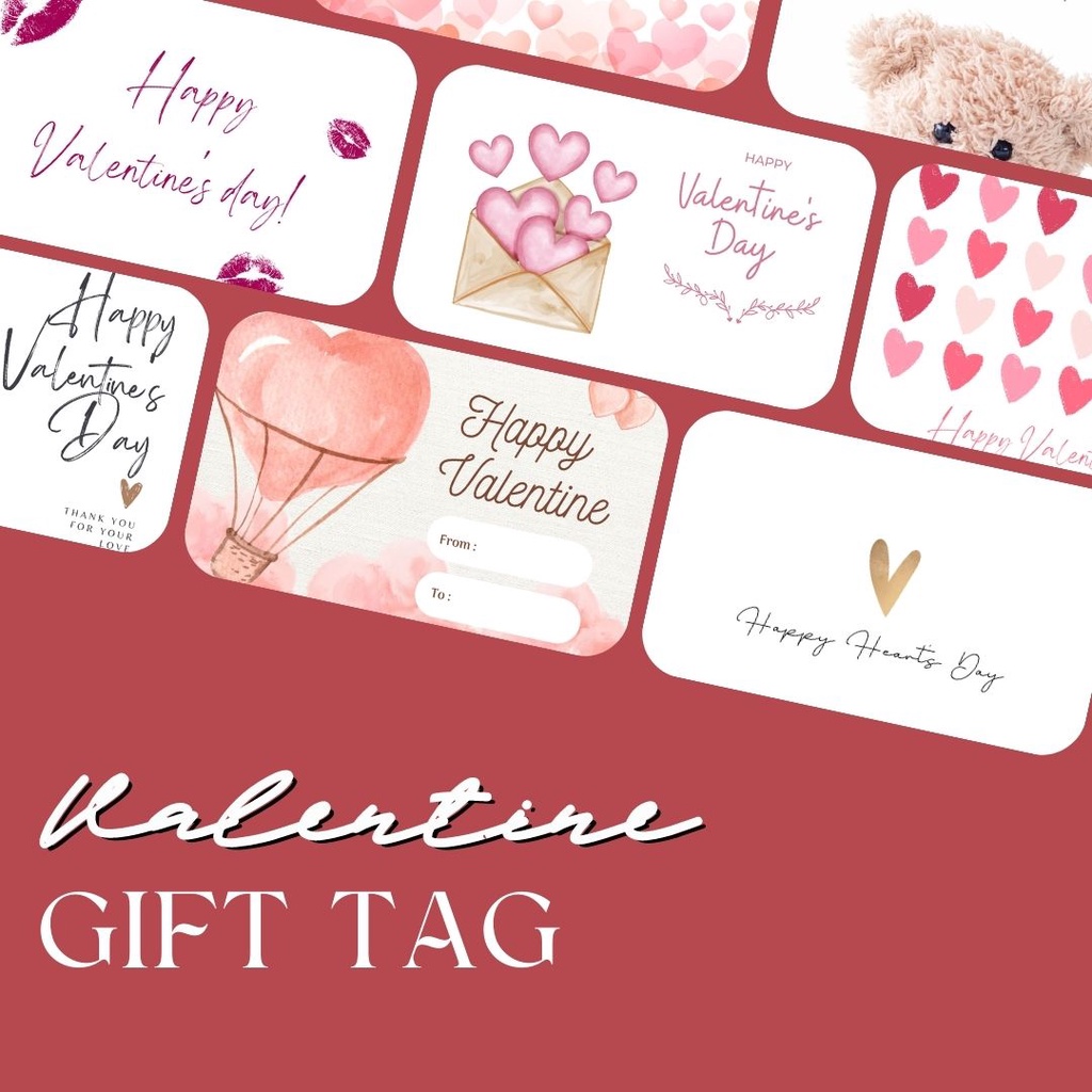 12pcs Valentines Day Gift Tag | Small Lovely Gift Tags 4.9cm * 6.9 cm ...