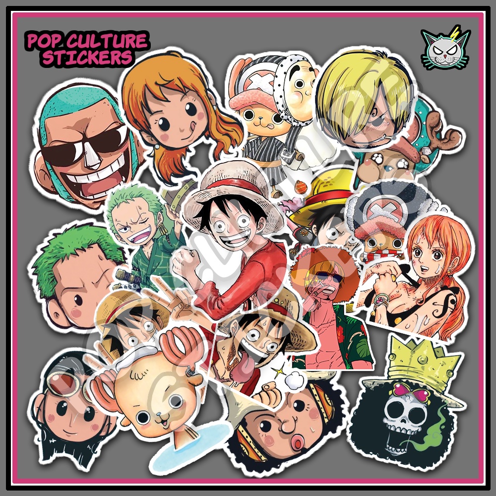 Anime - Cute One Piece - Mugiwara - Strawhat Crew Vinyl Sticker Pack ...