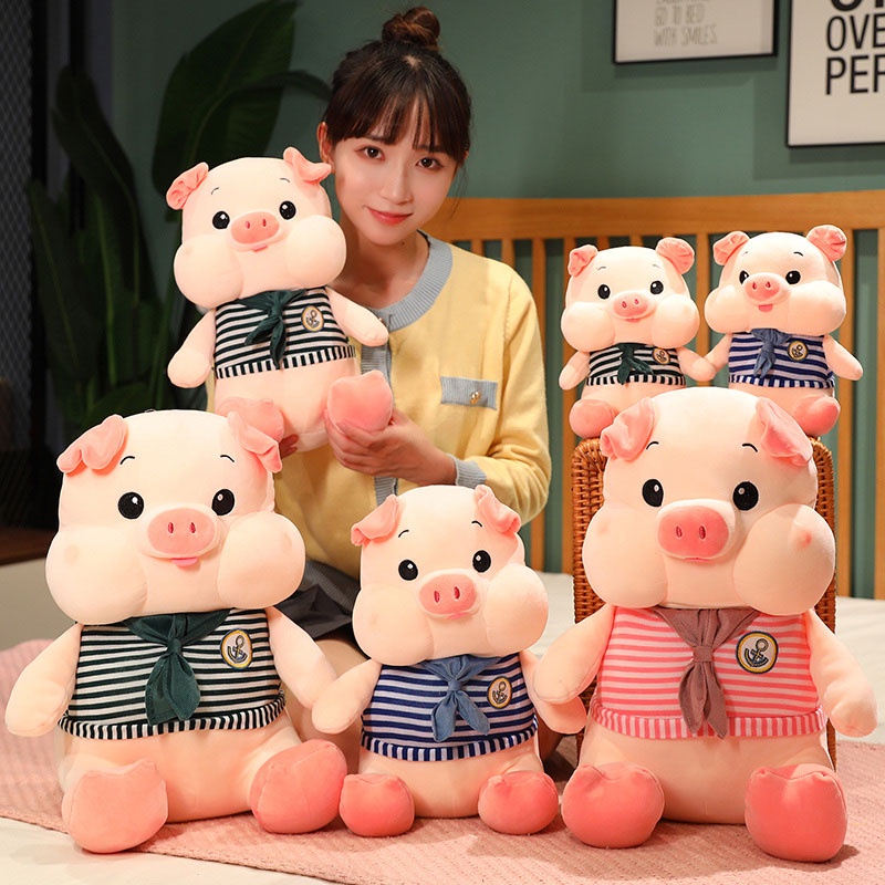 3 Sizes Stuffed Toy Seaman Sailor Mariner Pig Boar Plush Doll Birthday ...