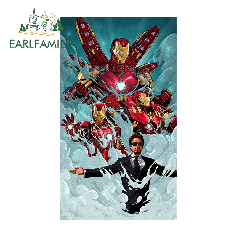 EARLFAMILY 13cm x5.2cm for Iron Man Car Sticker Vinyl Decal Motorcycle ...