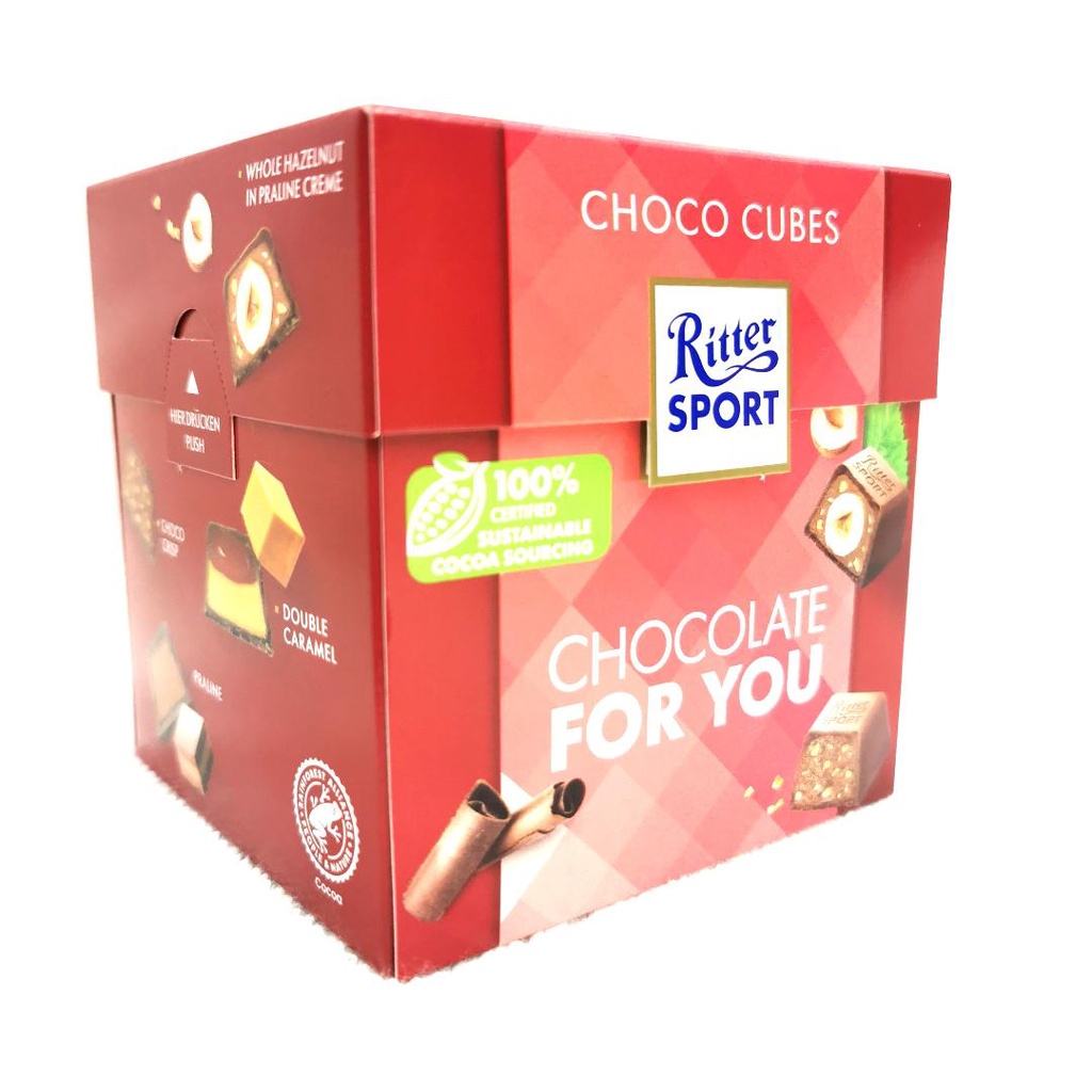 Ritter Sport Choco Cubes 176g 22pcs ( Chocolate Mix, Yogurt Mix, Happy ...