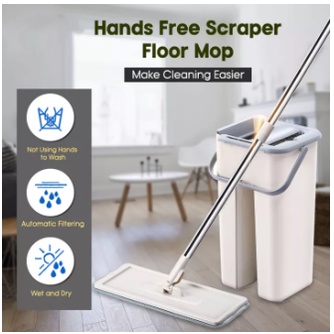 Scratch Cleaning Mop Automatic Spin Floor Mop Avoid Hand Washing ...