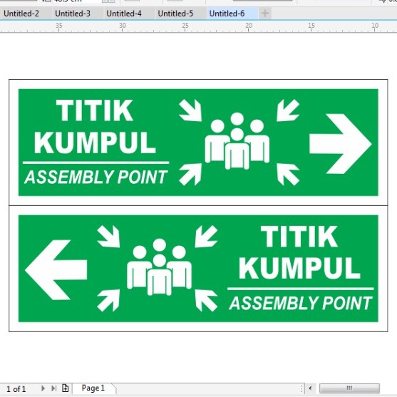 Sign POINT GROUP OR ASSEMBLY POINT SIZE 10CM X 30CM | Shopee Philippines
