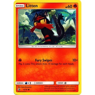 Incineroar Litten Torracat - Fire Starters - Pokemon Collection - TCG ...