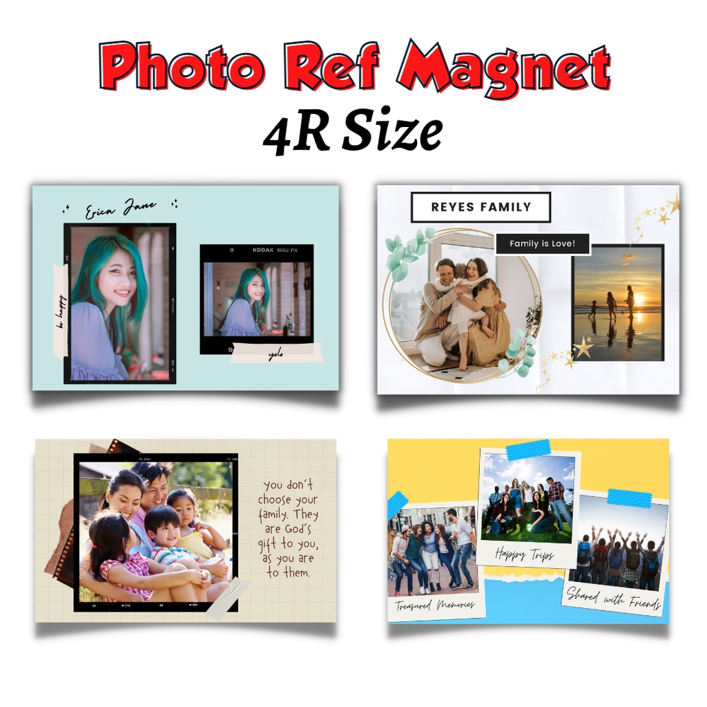 Glossy or Glittered Fade Proof Photo Ref Magnet 4R Size | A5 Size ...