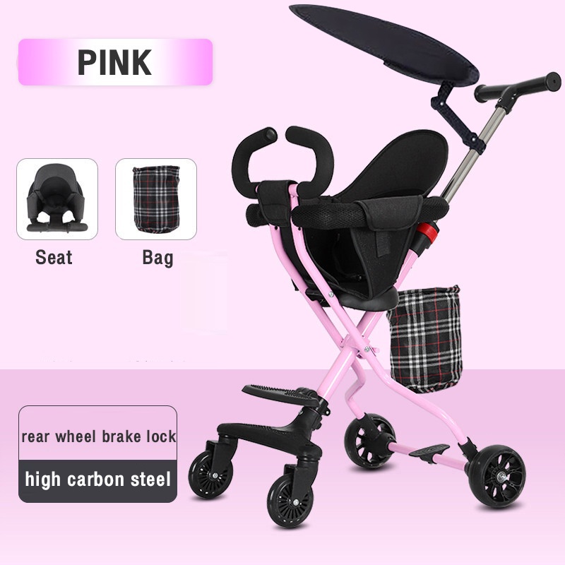 Beige Stroller for Baby Lightweight Foldable 360 Rotatin Travel ...