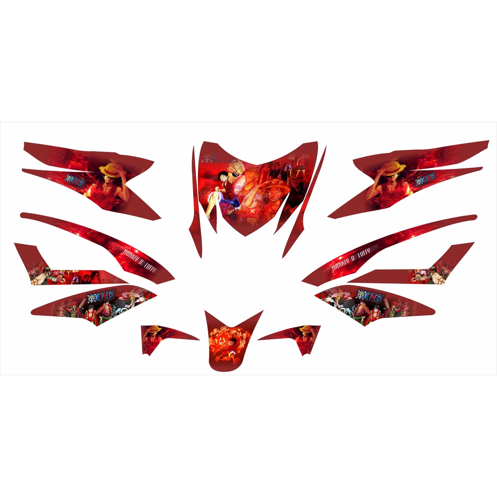 honda wave Dash 110r Sticker Decals (One Piece Red) | Shopee Philippines