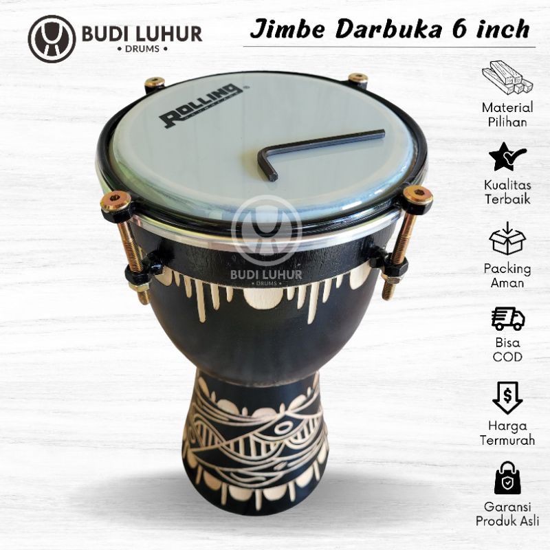 Jimbe Date Mika 6 inch Power Beat Drum Jimbe Drum Model Calti Carving ...