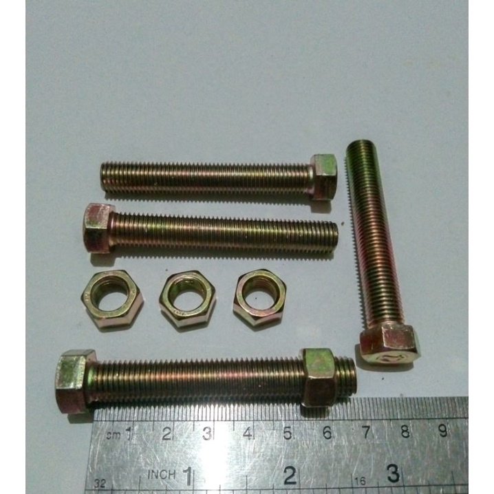 Yellow HEX BMK M10 X 65mm Nut Bolt (14 Key) | Shopee Philippines