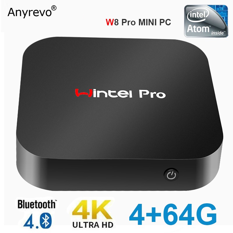 Wintel W8 Pro Mini PC intel atom Z8350 1.44Ghz quad core 4GB RAM 64GB ...