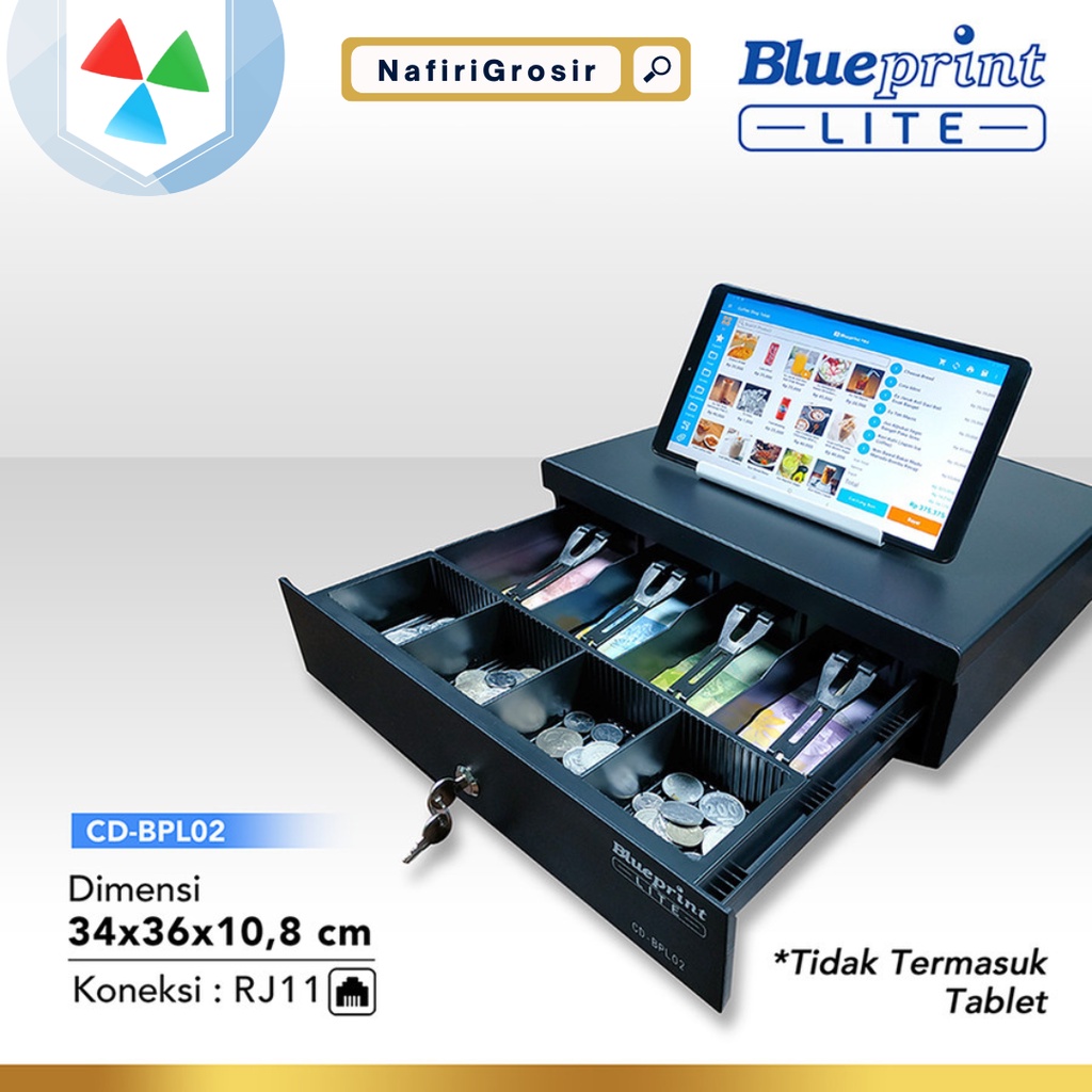 Blueprint CD-BPL02 CASH DRAWER / CASHIER DRAWER / MONEY DRAWER 34x36x10 ...