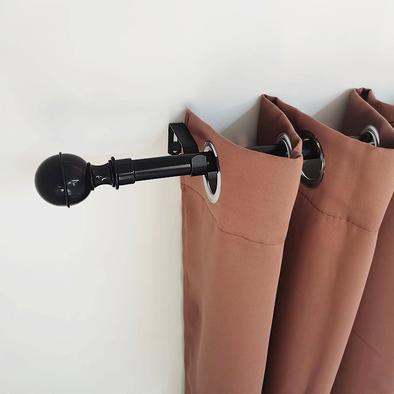 curtain rod 48'' - 84'' bracket iron adjustable scalable bedroom ...