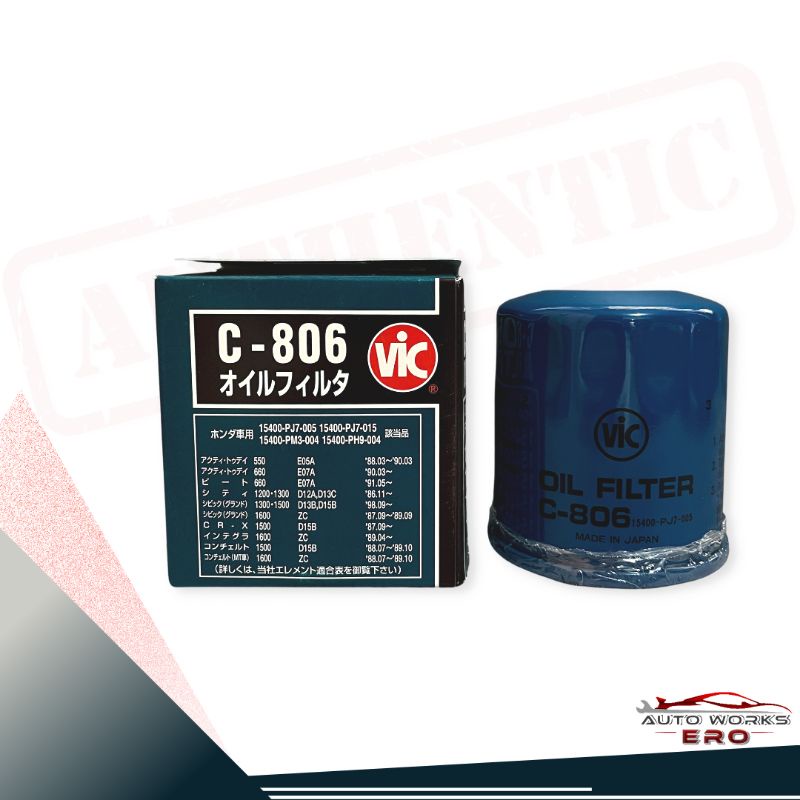 Vic Oil Filter C-806 for Honda city, jazz, civic, hrv, mobilio, brio ...