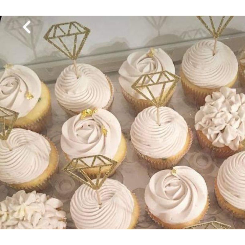 Diamond Shape Cupcake Topper (Minimum of 6pcs) | Shopee Philippines