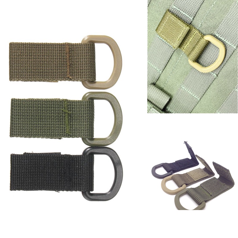 3 pieces Tactical Backpack molle attachment Webbing hanging buckle ...