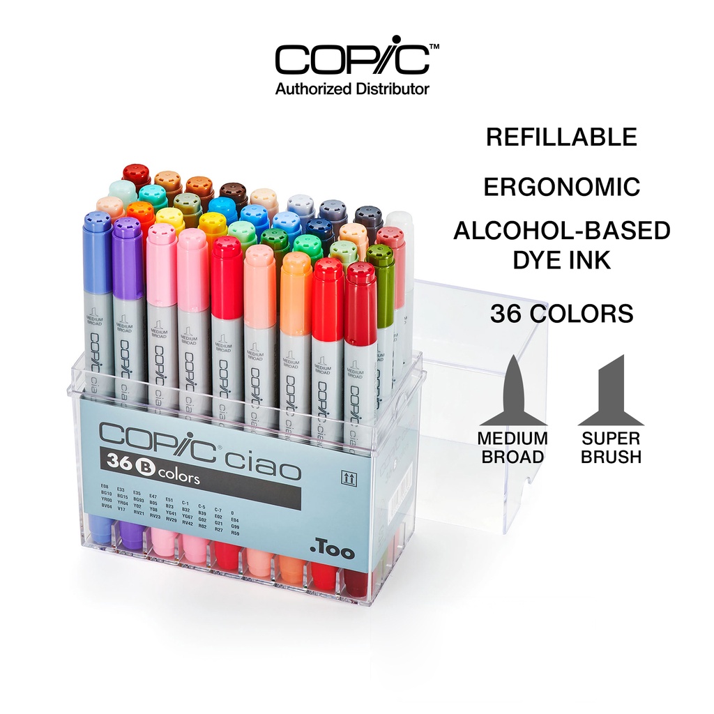 Copic Ciao Marker 36 Colors Set B | Shopee Philippines