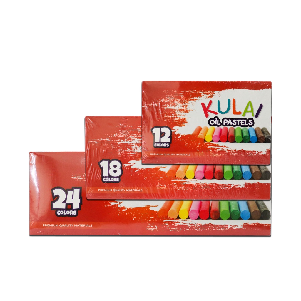 KULAI Oil Pastel 12, 18, and 24 set | Shopee Philippines