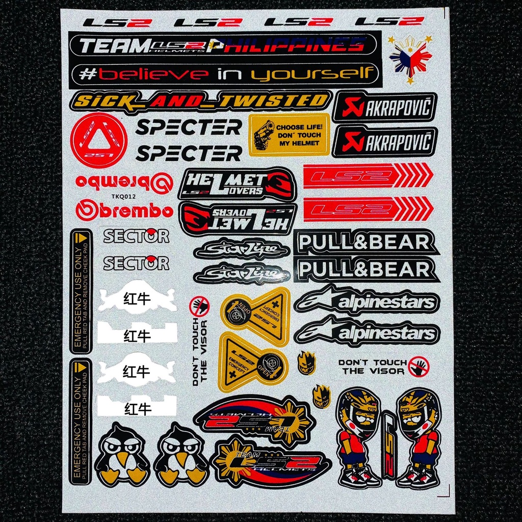Carguard Helmet Visor Sticker KYT EVO LS2 Motorcycle Car Sticker Helmet ...