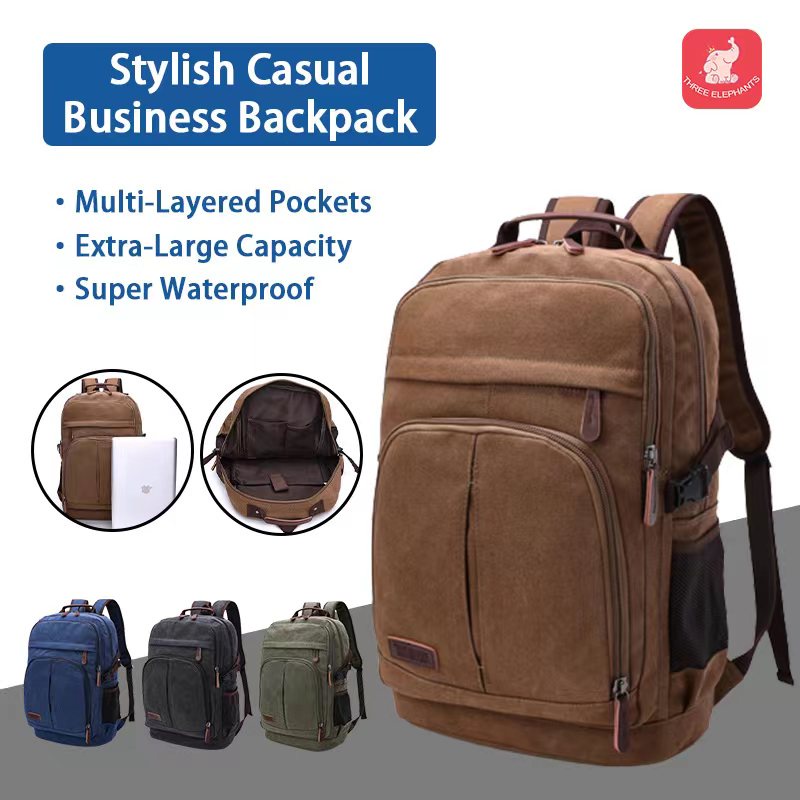 Thickened canvas men's shoulder bag, European and American ...