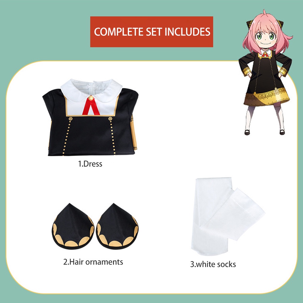 Anya Forger cosplay SPY×FAMILY costume Dress anya's wig Thorn Princess ...