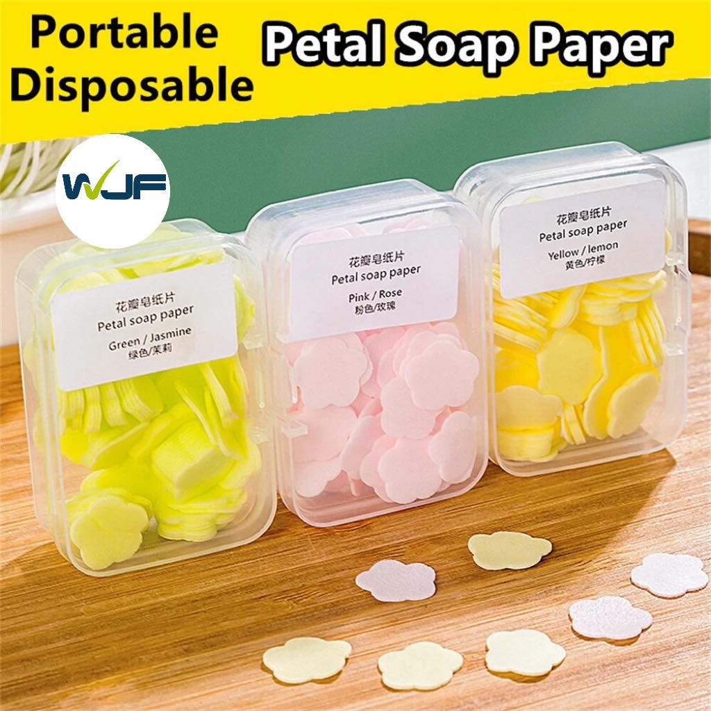 100PCS Disposable Soap Paper Travel Soap Paper Washing Hand Bath Clean ...