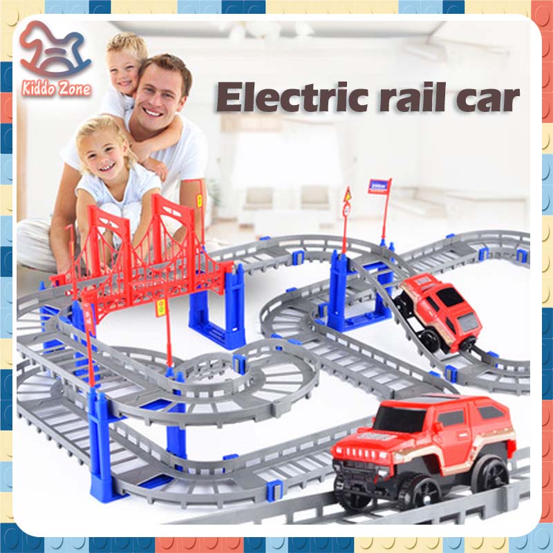 DIY 3D Electric Rail Toy Car Color Track Racing Educational Assemble ...