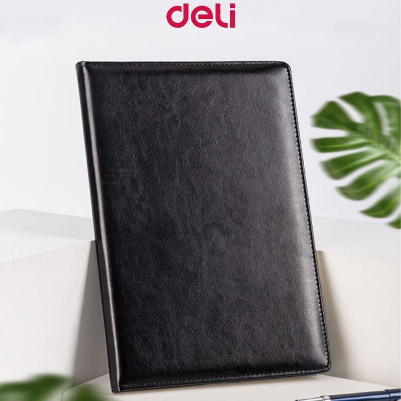 Deli Business Style Leather Office Notebook 80 Sheets | Shopee Philippines