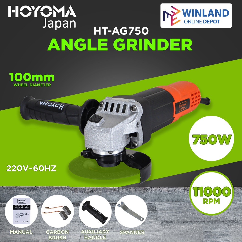 HOYOMA JAPAN by Winland Angle Grinder 750Watts HT-AG750 | Shopee ...