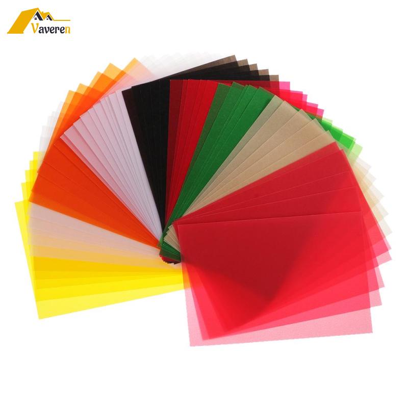 50 Sheets Colored Translucent Papers for DIY Craft Drawing Cardmaking ...