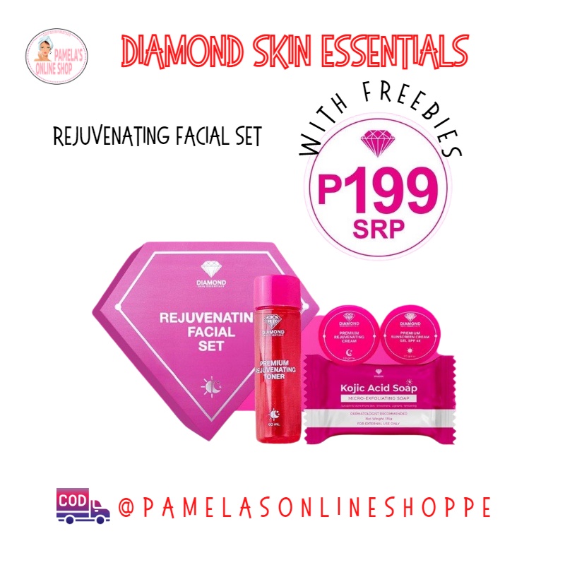 Diamond Skin Essentials Beauty Facial Set( Rejuvenating Set ) | Shopee ...