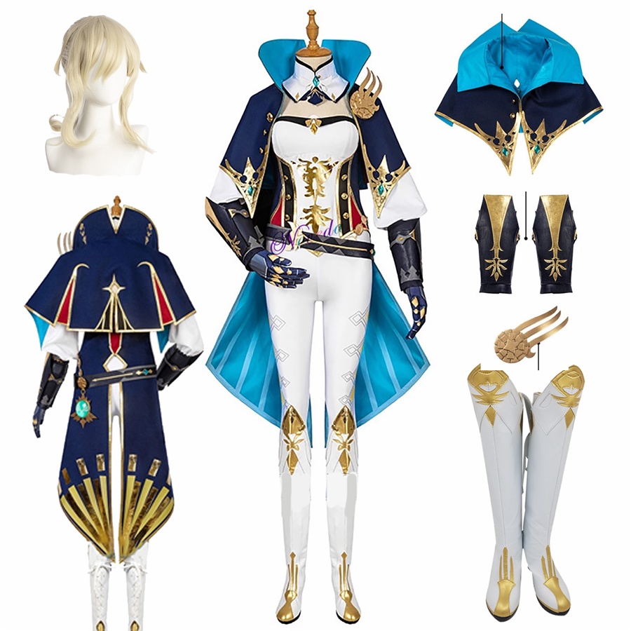 Genshin Impact Cosplay Jean Cosplay Costume Halloween Party Dress Women ...