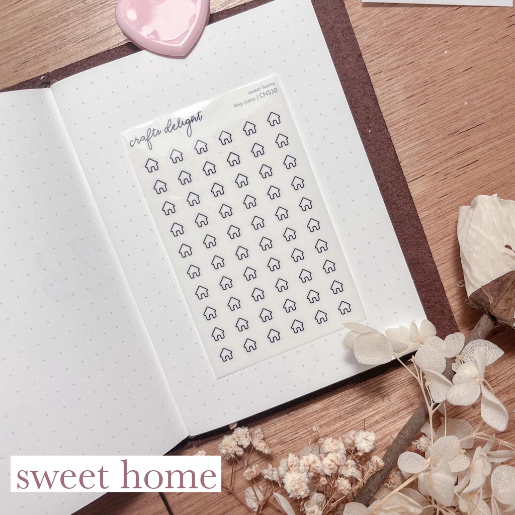 House Icons - Minimalist Clear Stickers | Credit Card Size Sheet { by ...