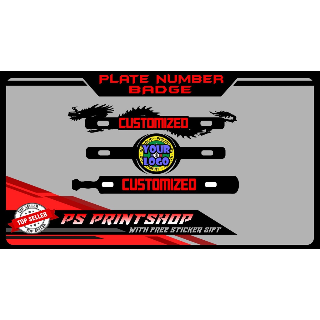 Motorcycle Plate Number Badge Customized Acrylic emblem laser cut ...