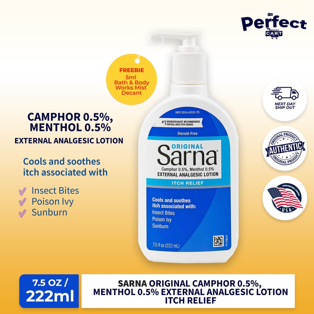 Sarna Original Steroid-Free Anti-Itch Lotion 7.5 oz (222 ml) | Shopee ...